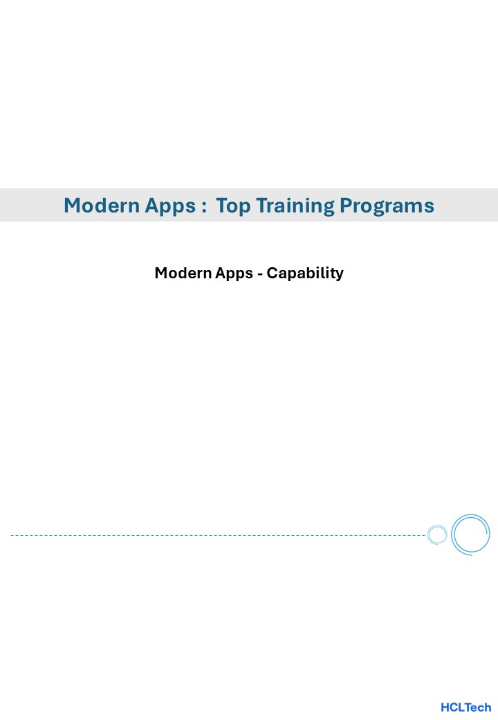 Modern Apps - Capability